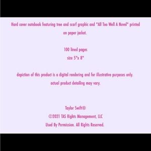 Taylor Swift | Other | New Taylor Swift All Too Well Notebook | Poshmark